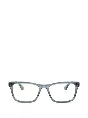 Ray-ban Striped Rectangle-frames Glasses - Blue