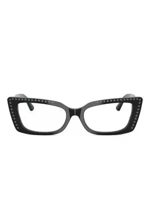 JIMMY CHOO Jc3018b Crystal-embellished Cat-eye Glasses - Black