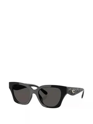 COACH Quilted-frame Cat-eye Sunglasses - Black