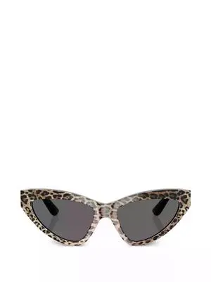 Dolce & Gabbana Leopard Logo Sunglasses - Neutrals