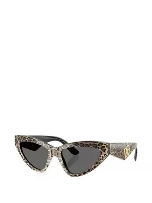 Dolce & Gabbana Leopard Logo Sunglasses
