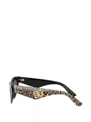 Dolce & Gabbana Leopard Logo Sunglasses