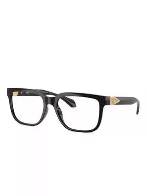 Versace Medusa-embellishment Square-frame Glasses - Black