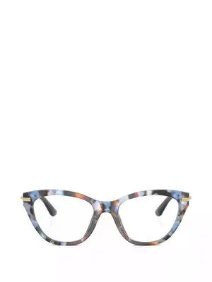 Dolce & Gabbana Havana Browline Frames - Blue