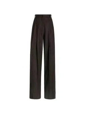 Dolce & Gabbana Pinstripe Wool Trousers - Brown