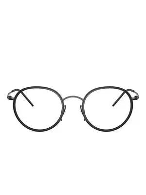 Giorgio Armani Round-frames Glasses - Black
