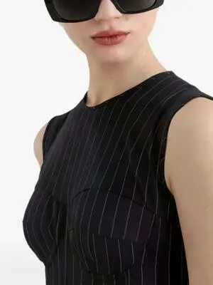 Dolce & Gabbana Pinstripe Wool Sheath Dress