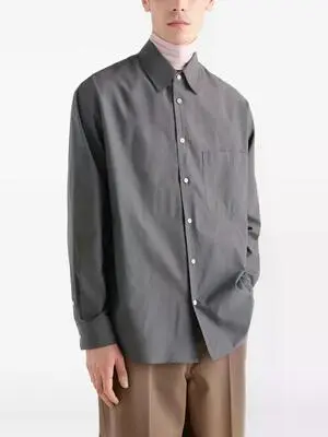 LEMAIRE Regular Shirt In Washed Cotton Silk