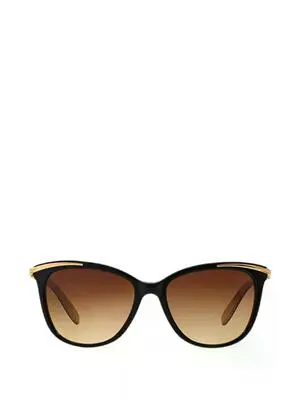 POLO RALPH LAUREN EYEWEAR Logo Plaque Cat-eye Sunglasses - Black