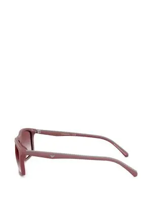 Emporio Armani Matte Rectangle Sunglasses - Red