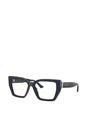 JIMMY CHOO Geometric-frame Glasses - Black