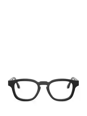 Giorgio Armani Brushed-finish Square-frame Glasses - Black