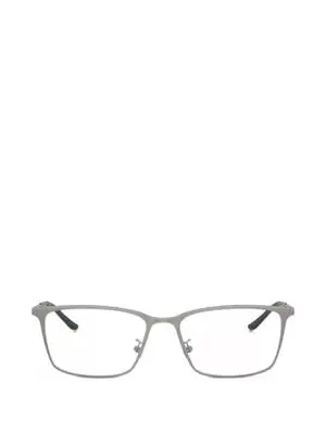 Emporio Armani Matte Rectangle-frame Glasses - Grey