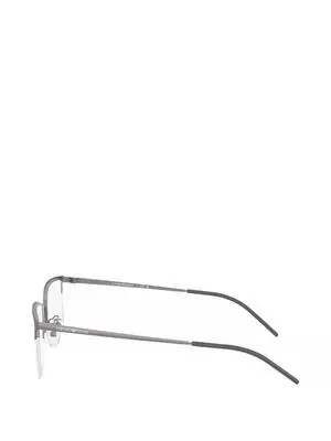 Emporio Armani Rectangle Metal Glasses