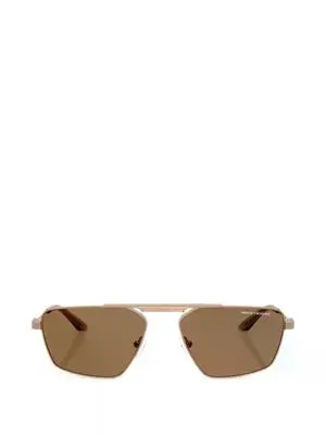 Armani Exchange Geometric-frame Sunglasses - Brown
