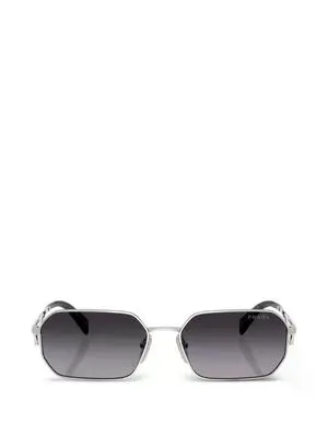 Prada Geometric-frame Sunglasses - Silver
