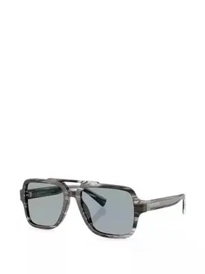 Dolce & Gabbana Sartoria Striped Geometric-frame Sunglasses