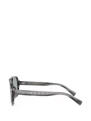 Dolce & Gabbana Sartoria Striped Geometric-frame Sunglasses