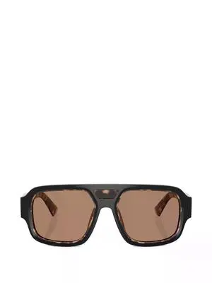Dolce & Gabbana Rectangle Havana Sunglasses - Black