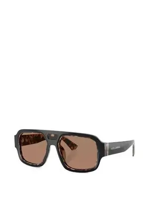 Dolce & Gabbana Rectangle Havana Sunglasses