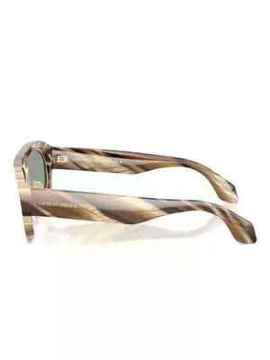 Giorgio Armani Horn-effect Geometric Sunglasses