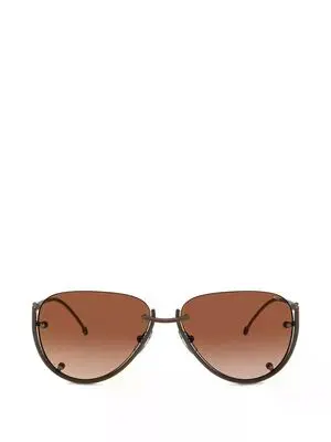 DIESEL® Pilot-frame Rimless Sunglasses - Brown