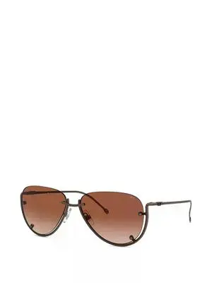 DIESEL® Pilot-frame Rimless Sunglasses