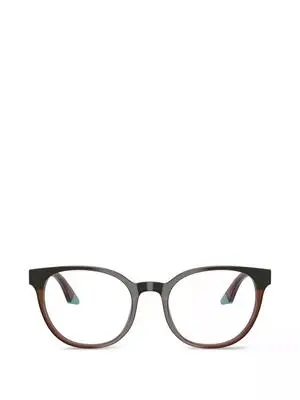 Emporio Armani Transparent Round-frame Glasses - Brown