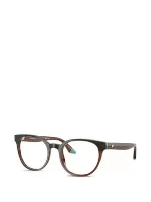Emporio Armani Transparent Round-frame Glasses