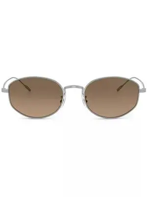 Oliver Spencer Estra Oval-frame Sunglasses - Silver