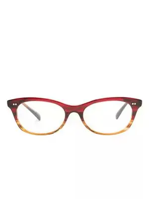 Oliver Spencer Dezerai Rectangle-frame Glasses - Brown