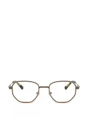 Michael Kors Joshua Tree Geometric Metal-frame Glasses - Brown