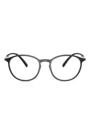 Giorgio Armani Metal-rim Round Glasses - Black