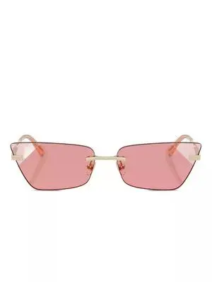 JIMMY CHOO Geometric-frame Sunglasses - Gold