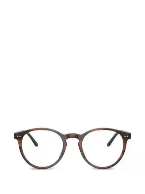 POLO RALPH LAUREN EYEWEAR Round Stripe Glasses - Brown