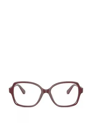 SWAROVSKI Crystal-embellished Square-frame Glasses - Brown