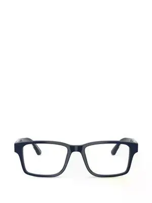 Emporio Armani Rectangle-frame Glasses - Blue