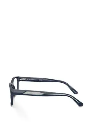 Emporio Armani Rectangle-frame Glasses - Blue