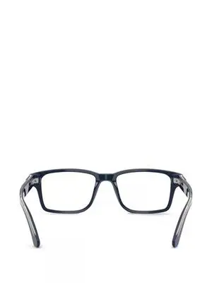 Emporio Armani Rectangle-frame Glasses - Blue