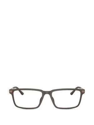 Emporio Armani Rectangle Glasses - Brown