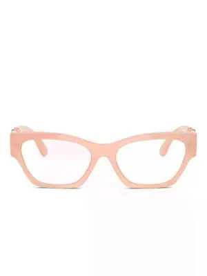 Versace Medusa-embellished Rectangle Glasses - Pink