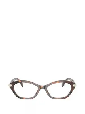Michael Kors Saint Lucia Crystal-embellished Cat-eye Glasses Brown
