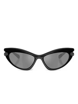 SWAROVSKI Crystal-embellished Cat-eye Sunglasses - Black