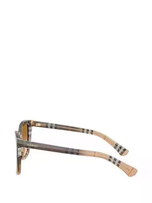 Burberry Check Square-frame Sunglasses - Neutrals
