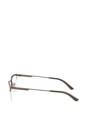 Emporio Armani Rectangle-frame Glasses - Brown