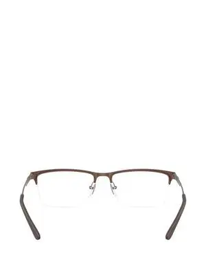 Emporio Armani Rectangle-frame Glasses - Brown