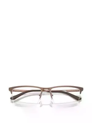 Emporio Armani Rectangle-frame Glasses - Brown