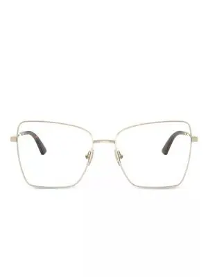 JIMMY CHOO Geometric-frame Glasses - Gold