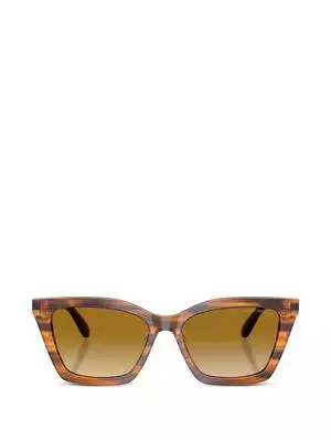 Emporio Armani Striped Cat-eye Sunglasses
