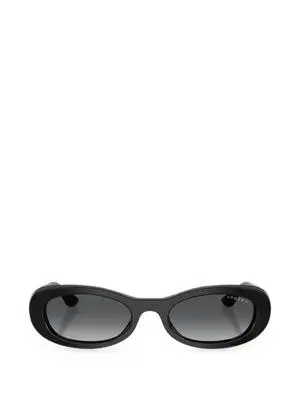 VOGUE EYEWEAR Oval Frame Sunglasses With Logo Plaque
